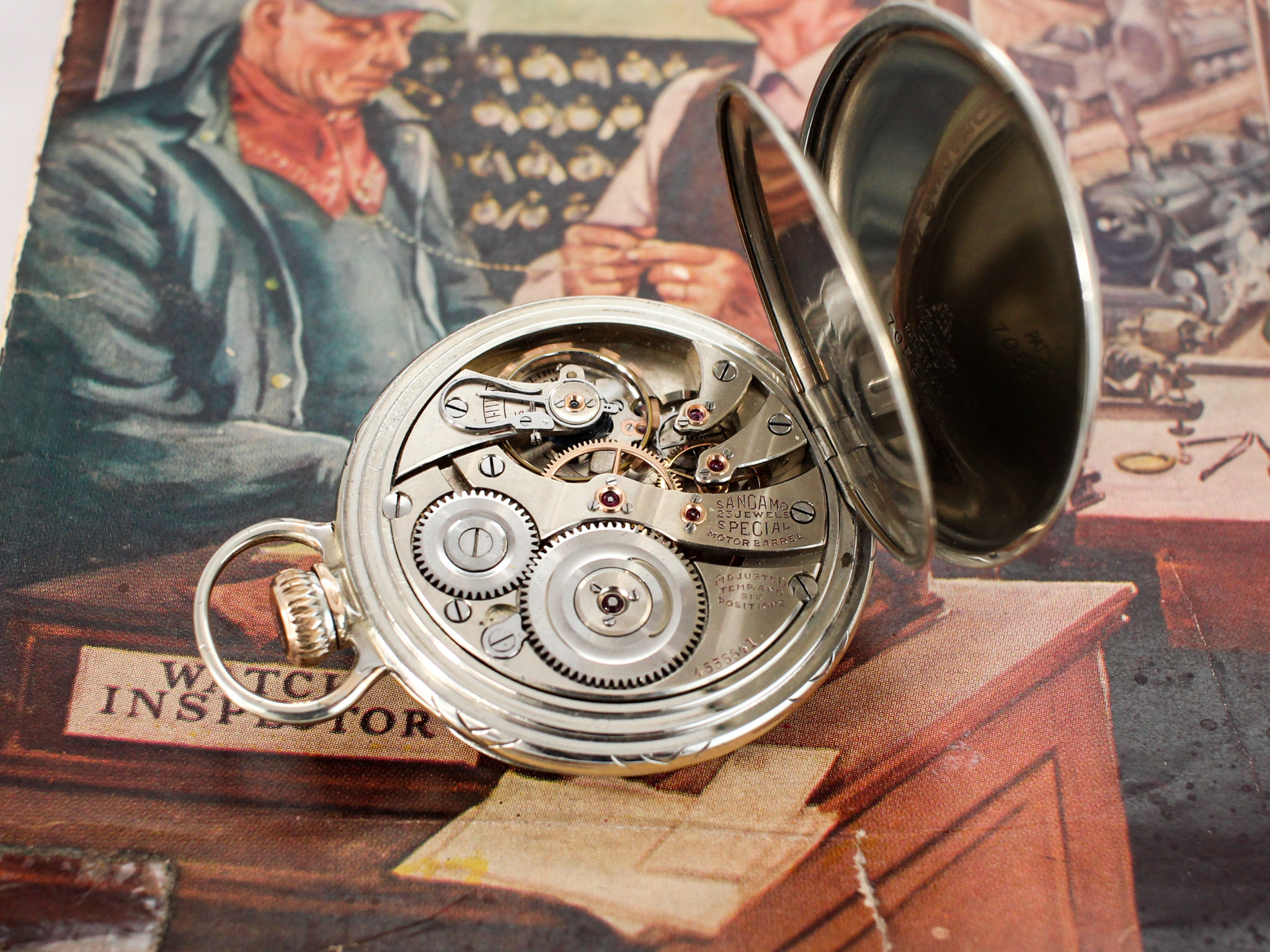 Rare Illinois Railroad Grade Sangamo Special with 23 Jewels Housed in ...